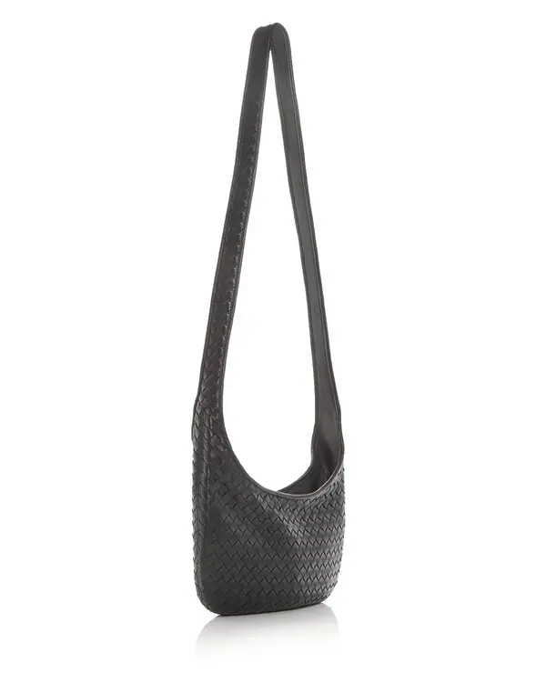 Bottega Veneta Intrecciato Leather Crossbody Bag - Nero/ash