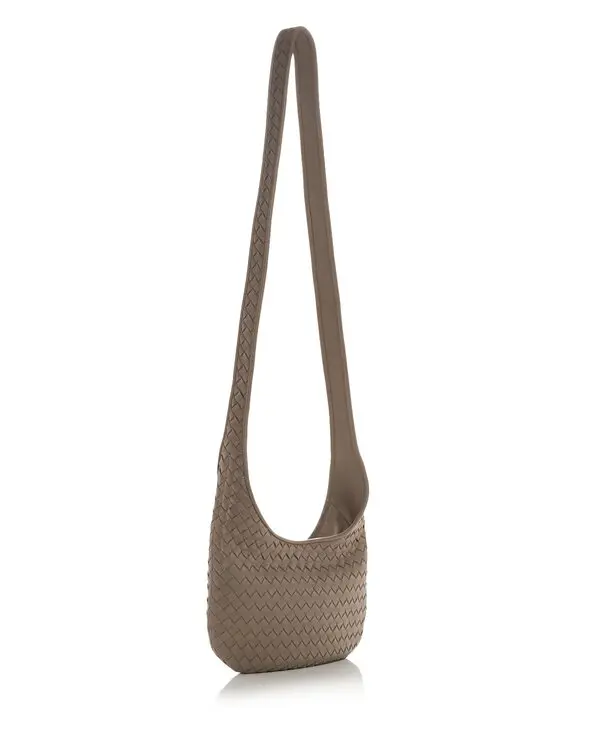 Bottega Veneta Intrecciato Leather Crossbody Bag - Stone