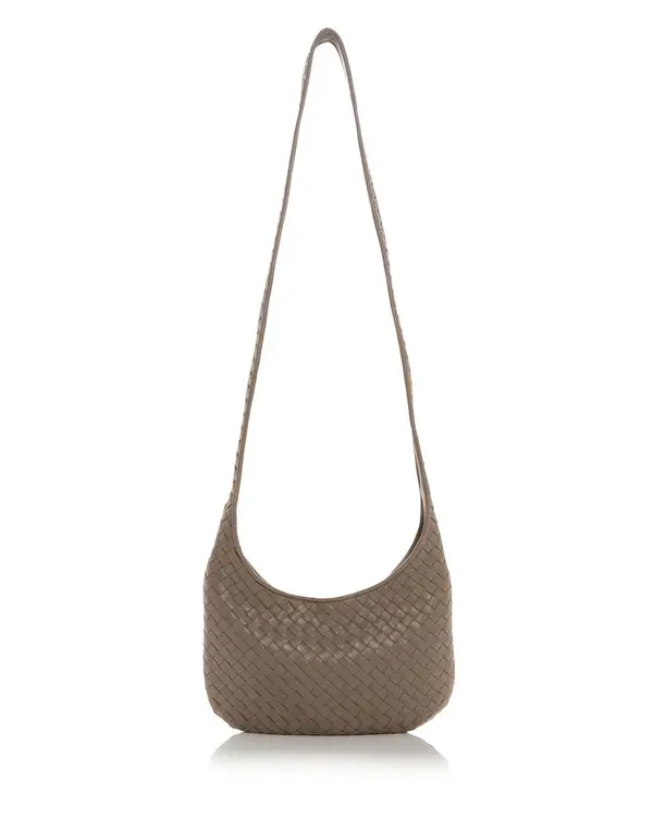 Bottega Veneta Intrecciato Leather Crossbody Bag - Stone