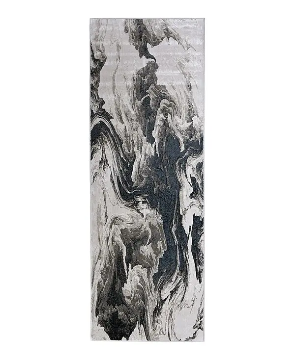 FEIZY Micah 39lpf Runner Area Rug, 2'10 X 7'10 - Black/ivory