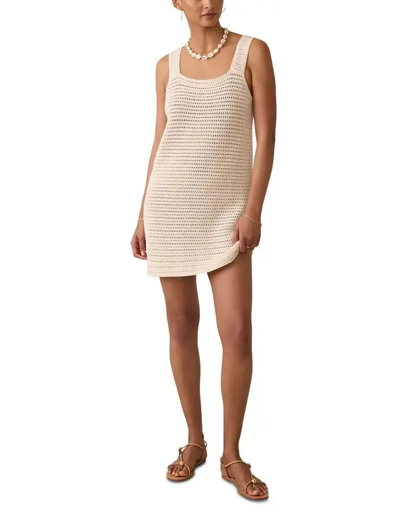 faherty crochet dress Brand Seacoast In Cream - 67% Off Patterned dress Dress style:DRESS ONLY Fresh Florals ZIMMERMANN Appliquéd cotton denim weight stretch crochet