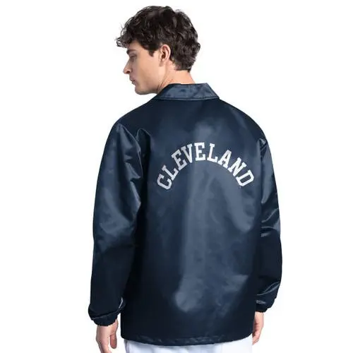 STARTER Cleveland Guardians Cooperstown Collection Full-snap Coaches Jacket