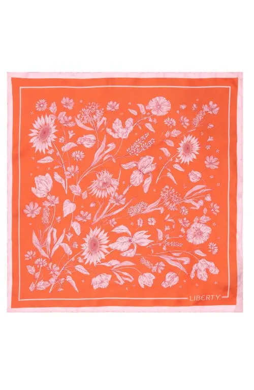 Liberty Mono Muse Silk Square Scarf - Red