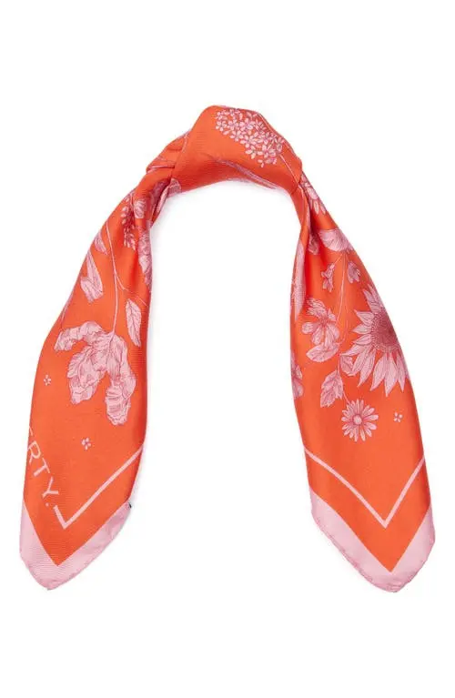 Liberty Mono Muse Silk Square Scarf - Red