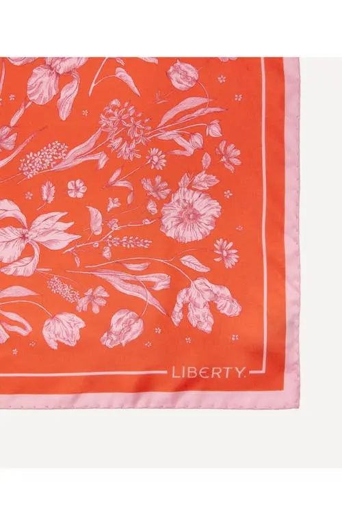 Liberty Mono Muse Silk Square Scarf - Red