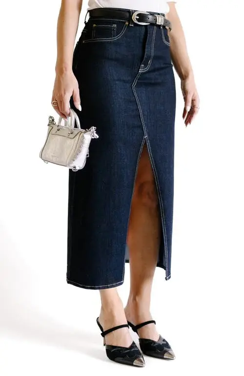 Fidelity Denim X @closetchoreography Take Two Front Slit Skirt