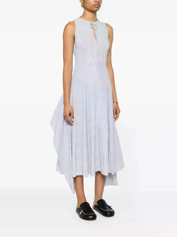 Loewe Striped Midi Dress - Blue