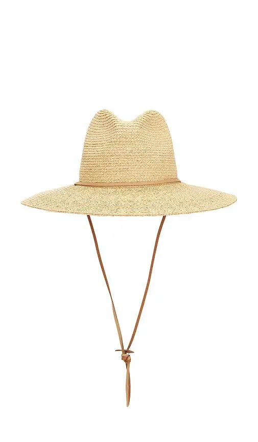 Gigi Pip Ozzy Straw Sun Hat With Leather Drawcord - Tan