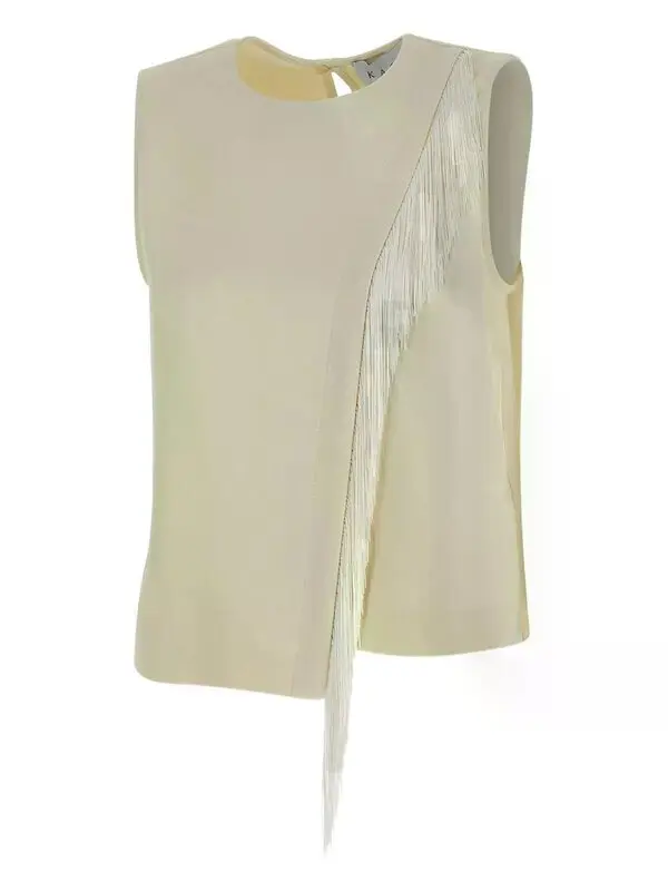 KAOS Fringe-detail Sleeveless Top