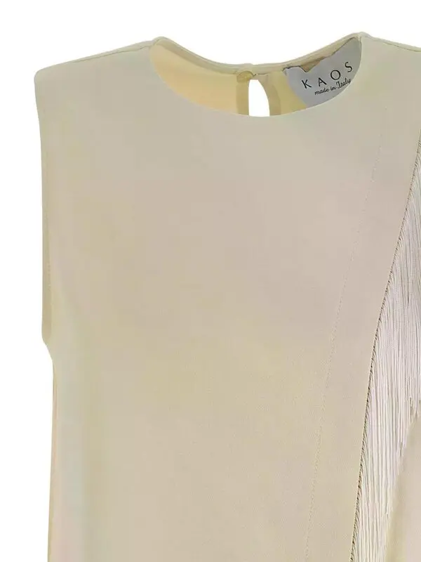 KAOS Fringe-detail Sleeveless Top