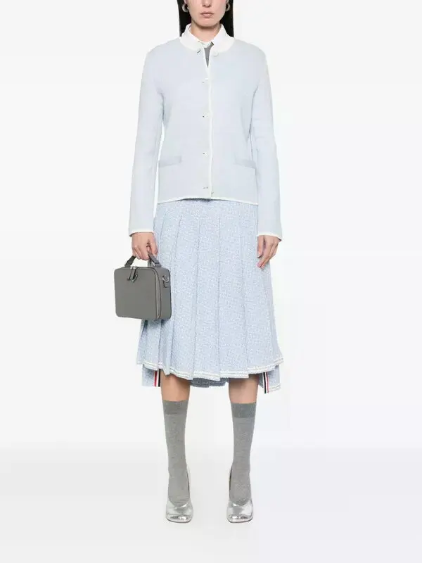 Thom Browne Pleated Tweed Midi Skirt