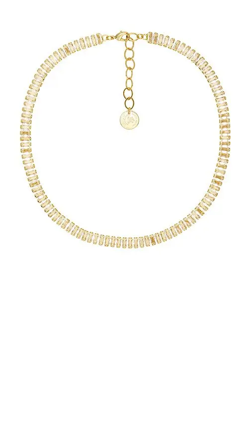 ANTON HEUNIS Short Crystal Chain Necklace - Crystal & Gold