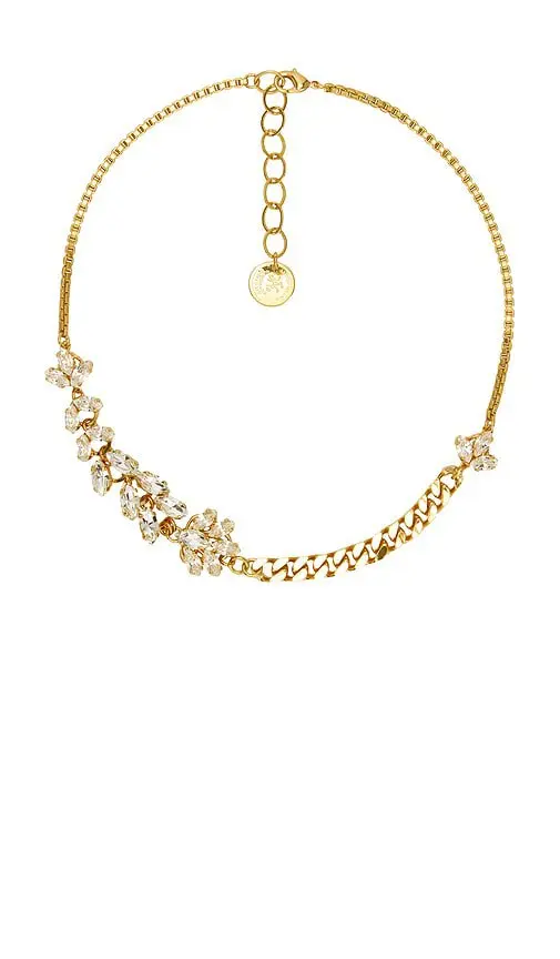 ANTON HEUNIS Short Floral Necklace - Crystal & Gold