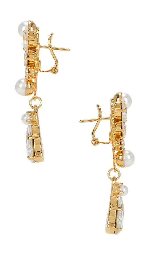 ANTON HEUNIS Drop Leaf Motif Dangle Earrings