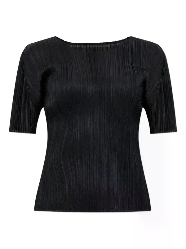 Issey Miyake Pleated T-shirt - Black