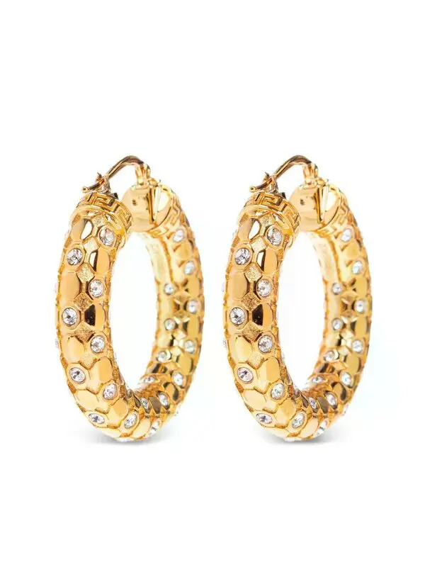 Versace Greca-engraved Hoop Earrings