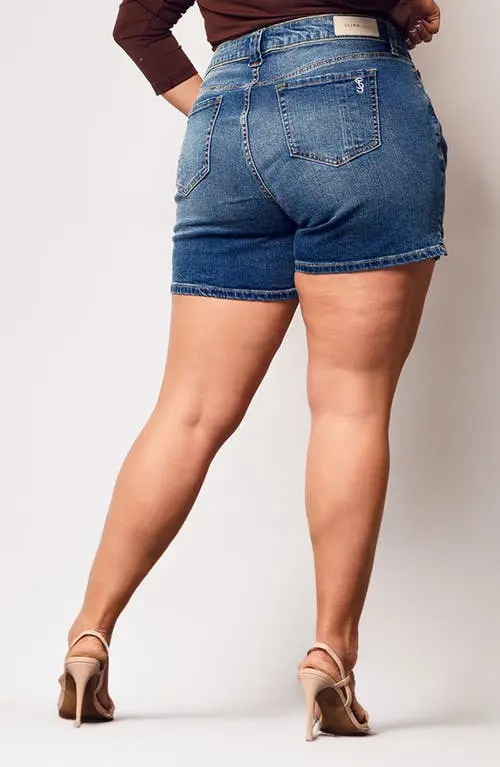 SLINK JEANS Mid-rise Denim Shorts - Willow
