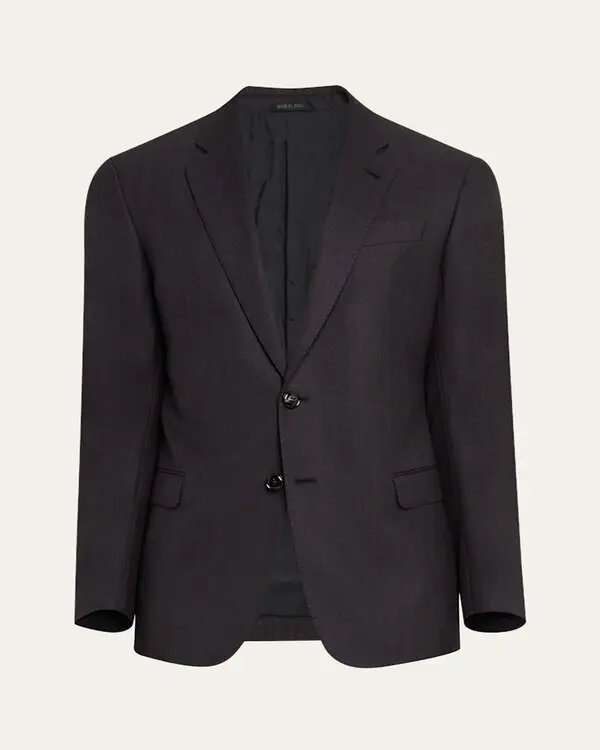 Giorgio Armani Soft Wool Two-piece Suit - Solid Dark Grey