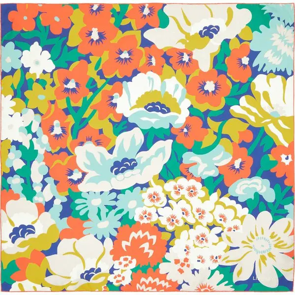 Liberty Lord Thorpe Silk Square Scarf - Orange