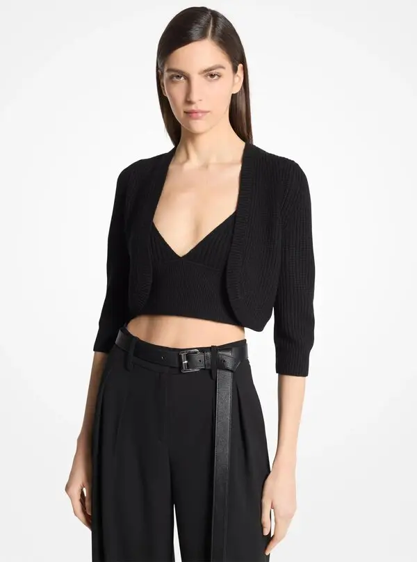 Michael Kors Cashmere Shrug - Black