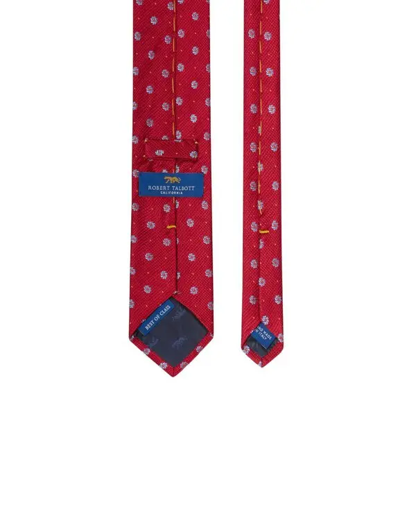 Robert Talbott Floral Jacquard Necktie - Red