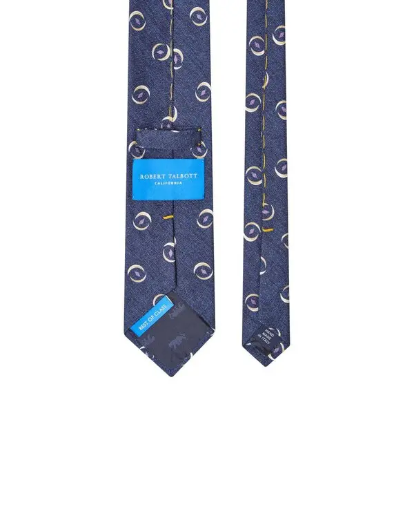 Robert Talbott Geometric Print Necktie - Navy