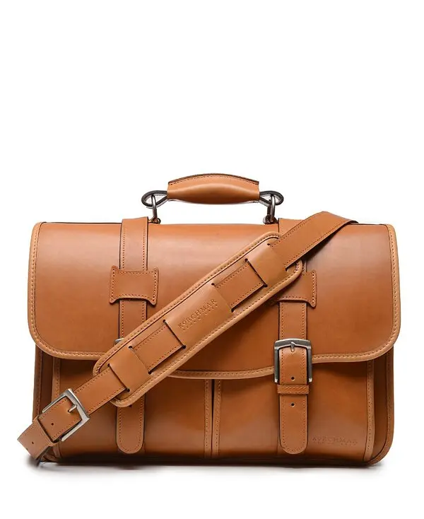 KORCHMAR Garfield Leather Laptop Briefcase - Tan