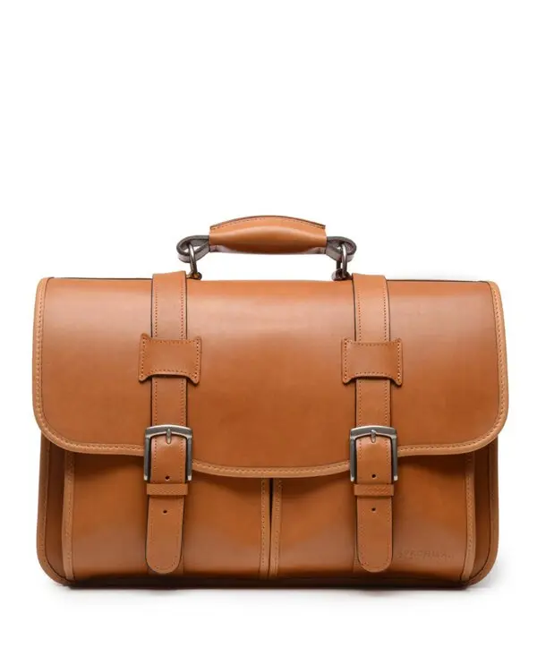 KORCHMAR Garfield Leather Laptop Briefcase - Tan