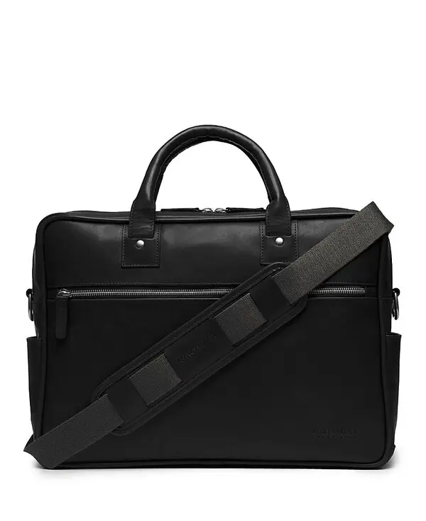 KORCHMAR Leather Laptop Briefcase - Black