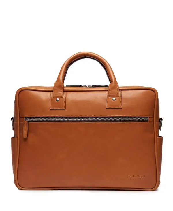 KORCHMAR Leather Laptop Briefcase - Tan