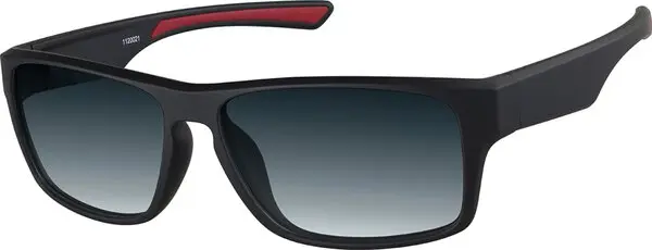 Zenni Rectangle Full Rim Sunglasses - Black