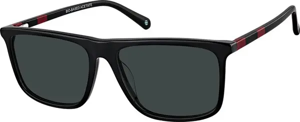 Zenni Rectangle Full Rim Sunglasses - Black