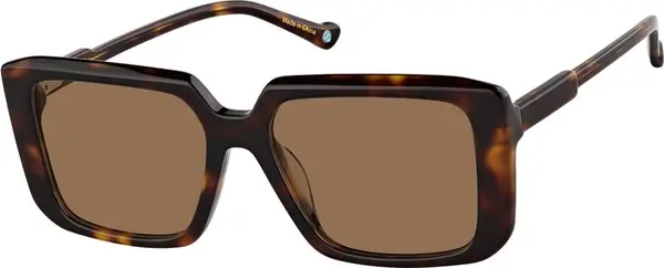 Zenni Rectangle Full Rim Sunglasses - Tortoiseshell