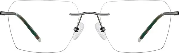 Zenni Square Rimless Metal Frame Glasses