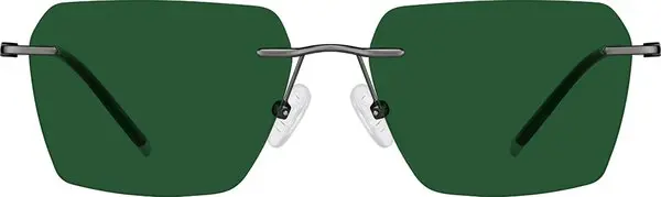 Zenni Square Rimless Metal Frame Glasses