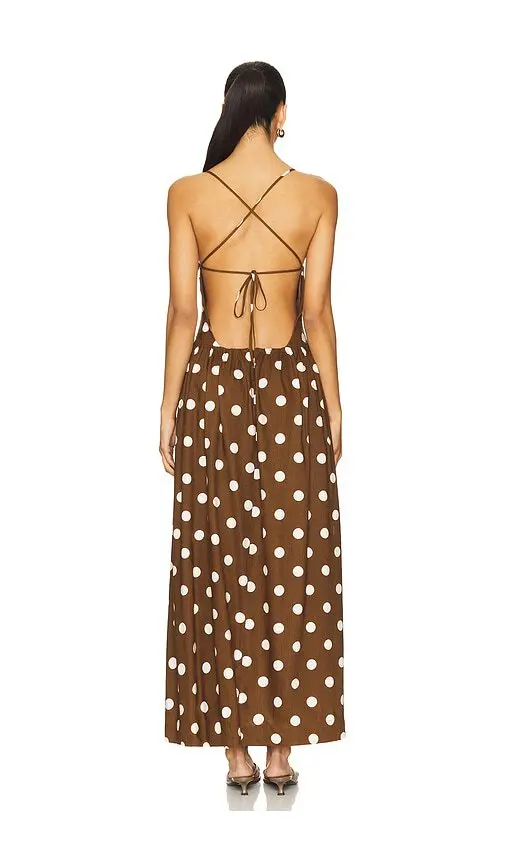 Majorelle Polka Dot Maxi Dress