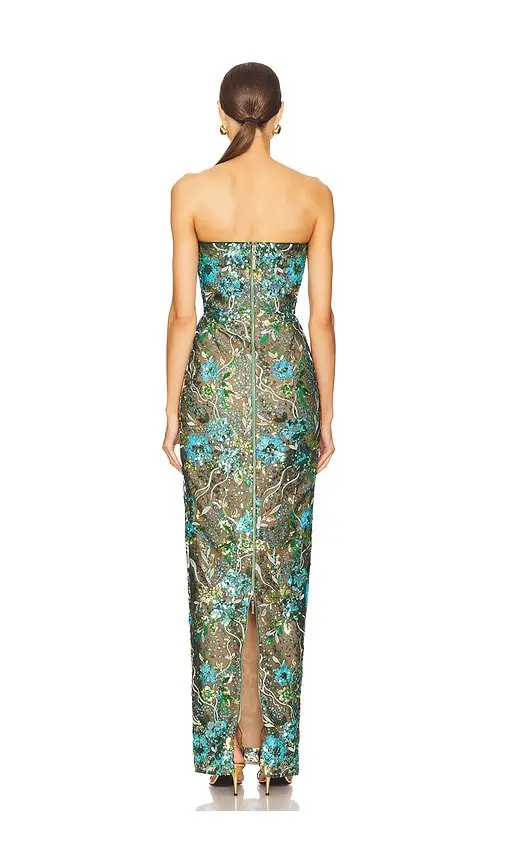 BRONX BANCO Dahlia Embroidered And Sequined Maxi Dress