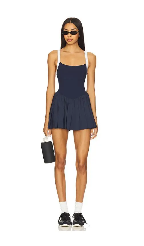 Free People Swing Of Things Colorbloc Romper - Navy