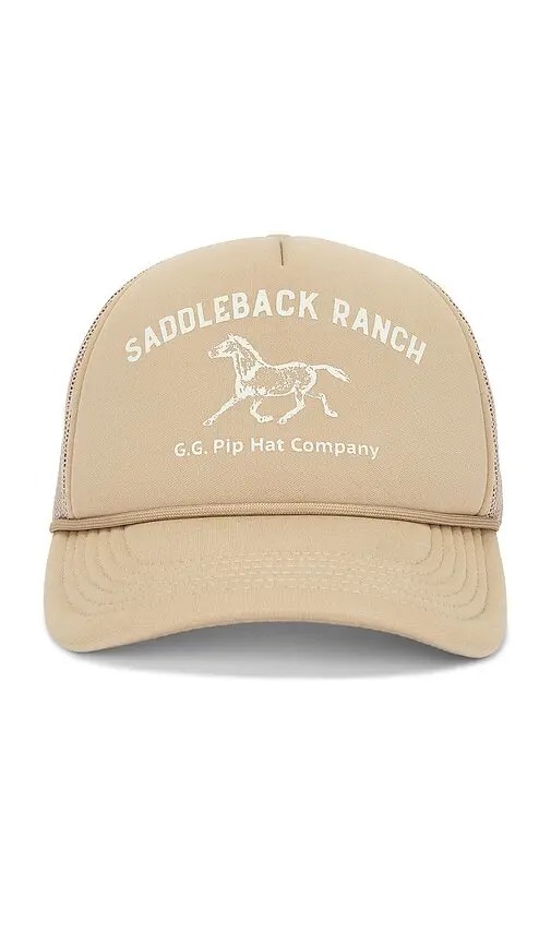 Gigi Pip Saddleback Ranch Trucker Hat - Tan