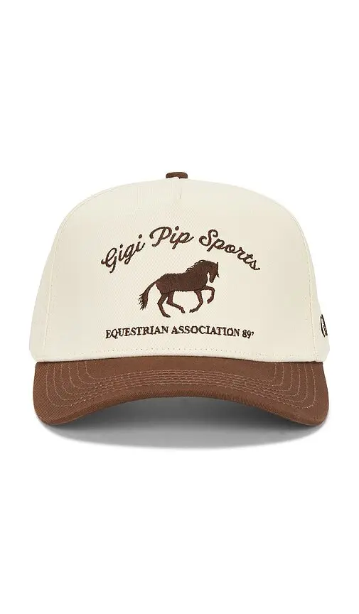 Gigi Pip Sports Trucker Hat - Brown & Cream