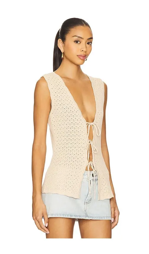 LOVERS AND FRIENDS Lizzy Tie Front Vest