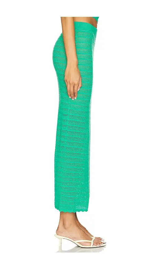 AFRM Dorota Crochet Knit Maxi Skirt