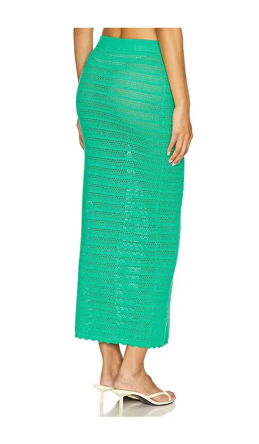 AFRM Dorota Crochet Knit Maxi Skirt