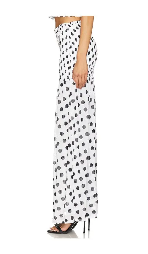 AFRM Quincy Polka Dot Maxi Skirt - Blanc Dot