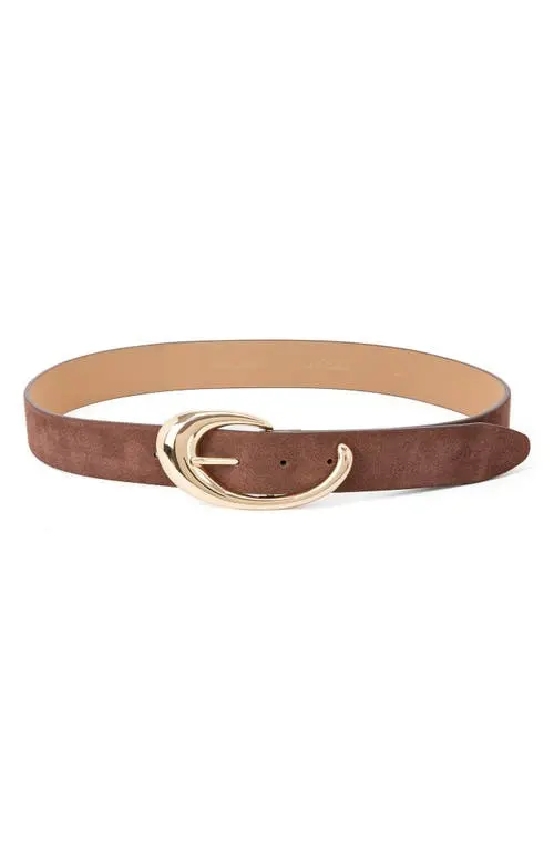 Ettika Sculpted Flow Leather Belt - Warm Truffle
