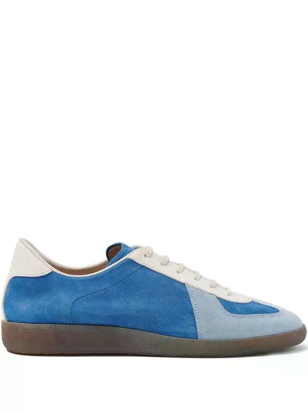 SCAROSSO Colour-blocked Suede Sneakers - Blue