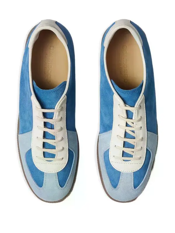 SCAROSSO Colour-blocked Suede Sneakers - Blue