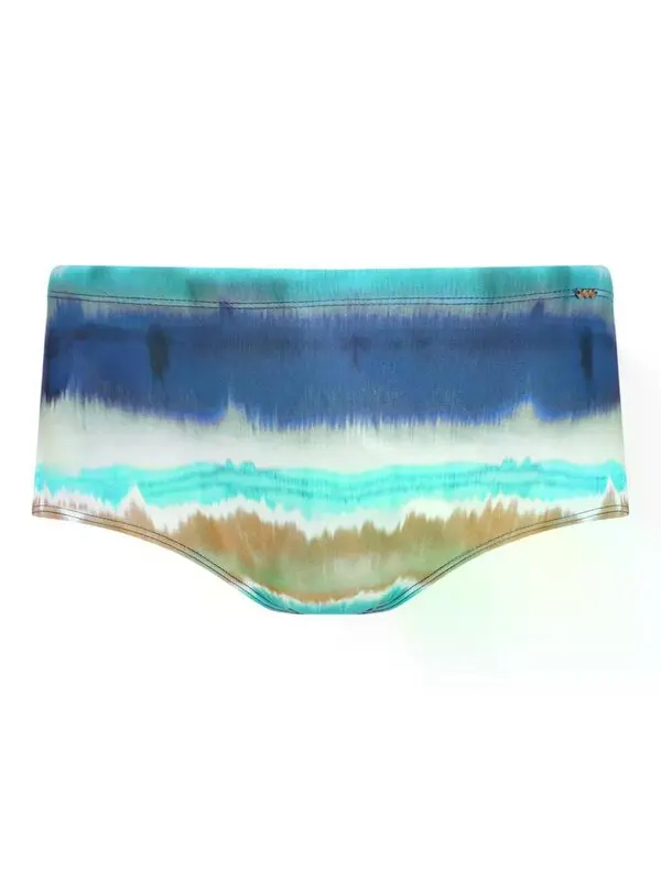 AMIR SLAMA Tie-dye Swim Briefs - Blue