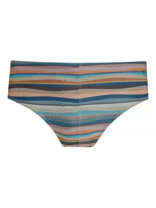 AMIR SLAMA Striped Swim Briefs - Blue
