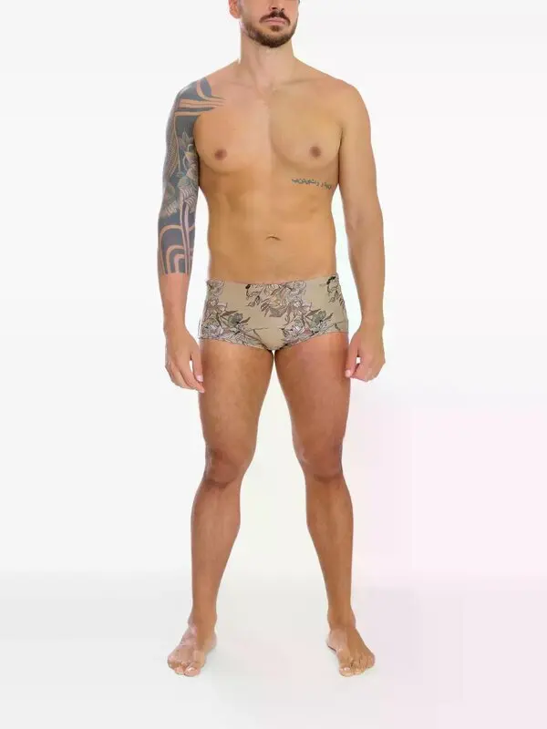 AMIR SLAMA Floral-print Swim Briefs